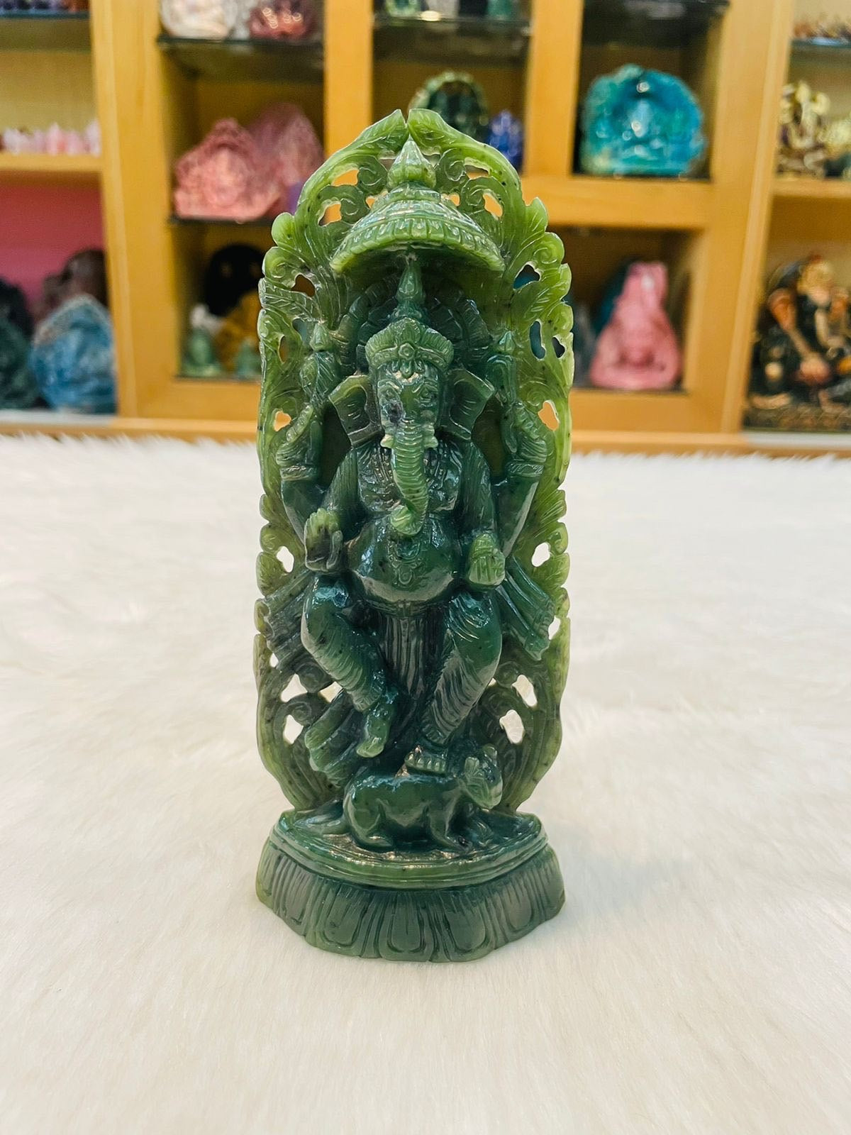 Nephrite Jade Ganesha – Gaurav Gems Studio